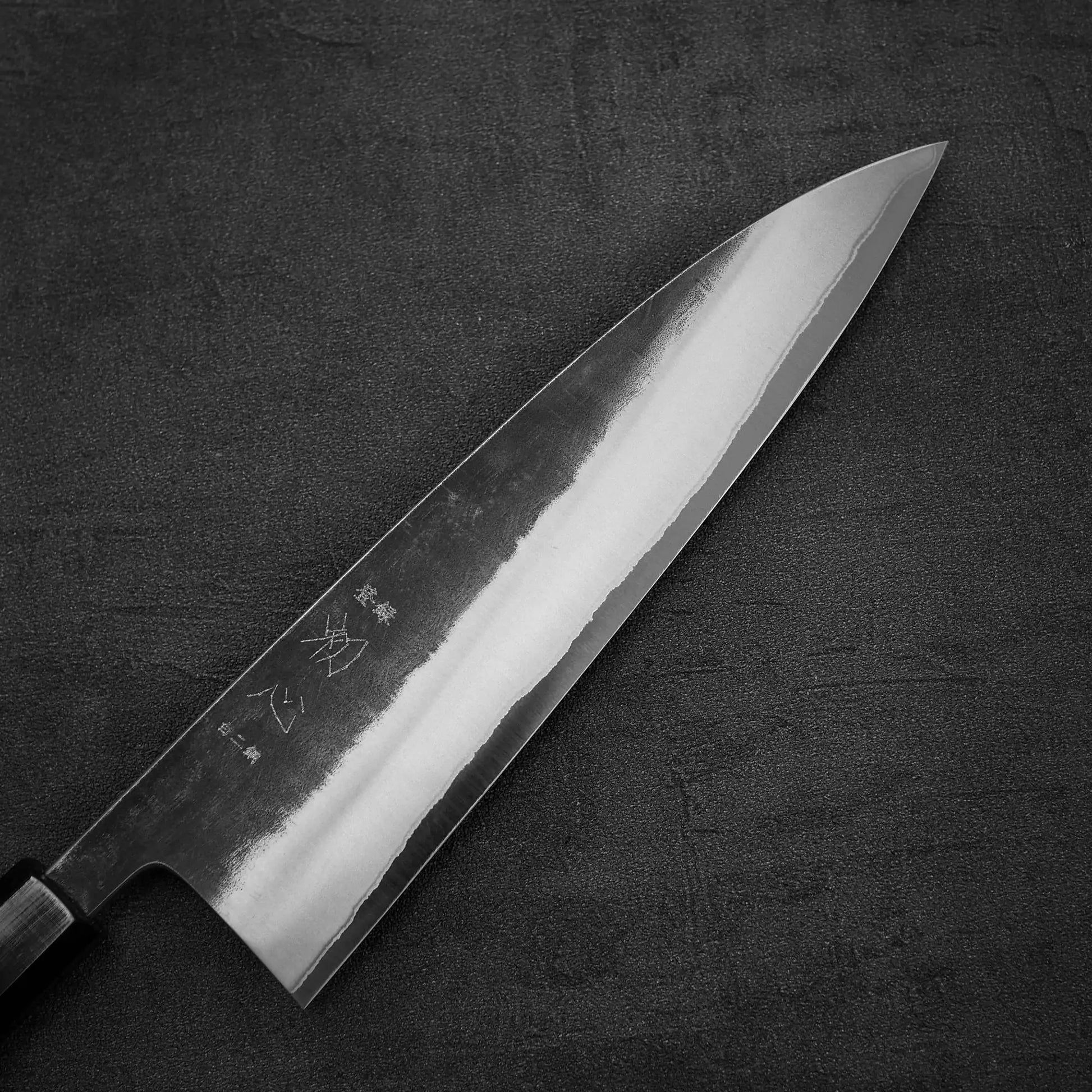 Hatsukokoro Kurokaze kurouchi shirogami#2 gyuto 210mm – Zahocho Knives ...
